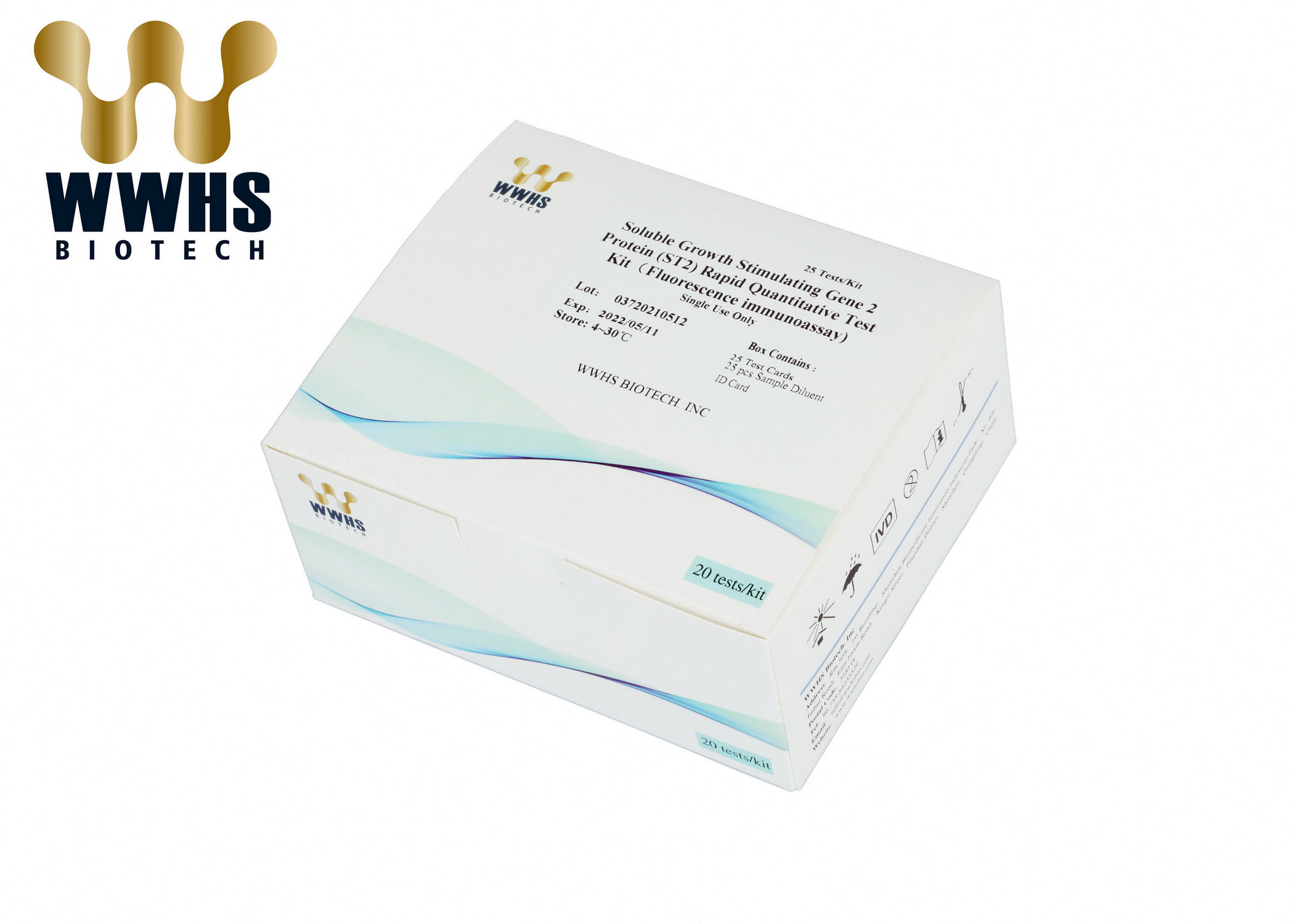 ST2 Real Time PCR 키트 WWHS FIA 빠른 정량적 Test Kit 20T Assay