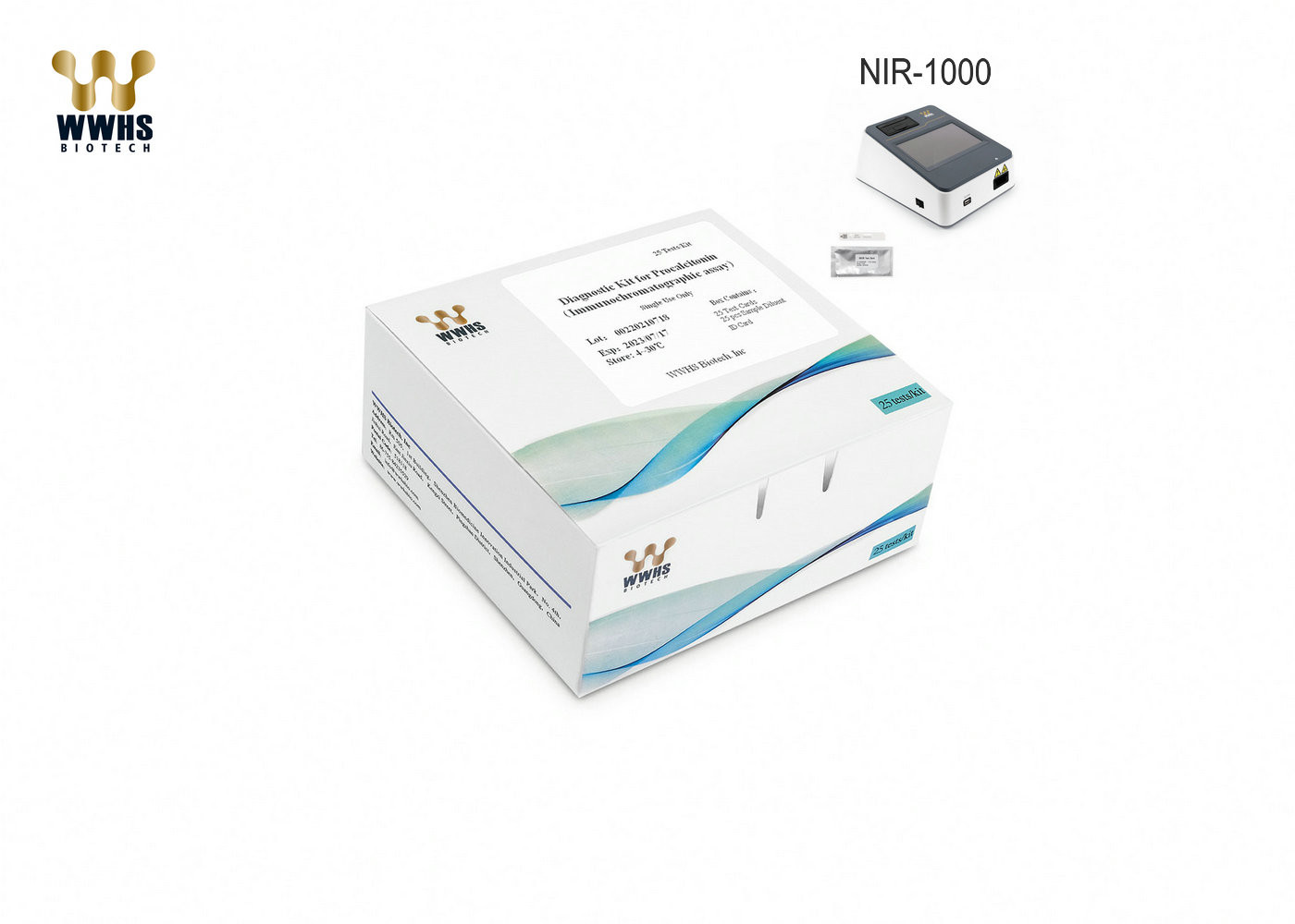 형광 면역검정 해석기를 가진 세륨 프로칼시토닌 PCT 1단계 급속한 시험 장치